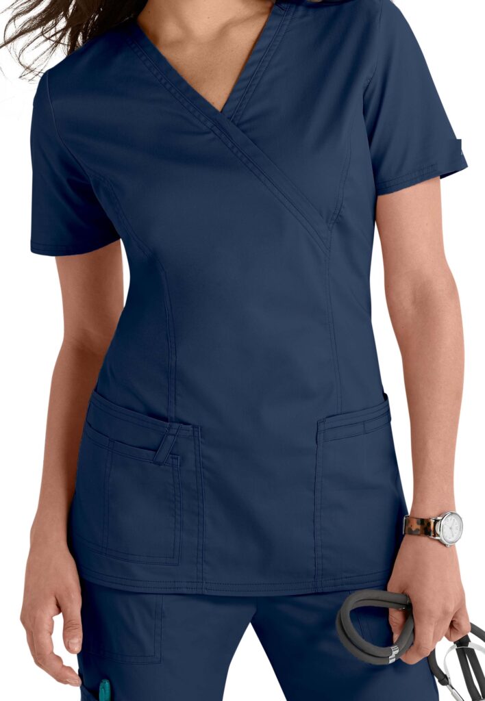 Mock Wrap Top with Instrument Loop 1125 - Smartmedicaluniform